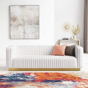 modway charisma sectional, white