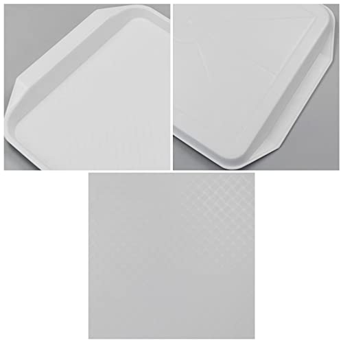 CadineUS 6-Pack Plastic Rectangular Serving Trays, Fast Food Serving Tray