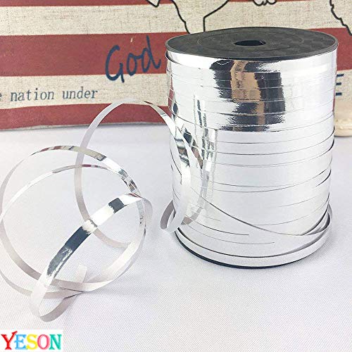 Silver Balloon String Curling Wrapping Ribbons Decoration Accessories,500 Yards