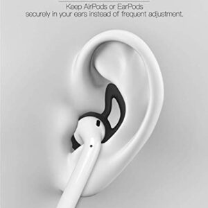 OneCut 5 Pairs Silicone Ear Tips Compatible for AirPods 1&2,Silicone Soft Anti-Slip Sport Earbud Tips, Anti-Drop Ear Hook Gel Headphones Earphones Protective Accessories Tips (Clear)