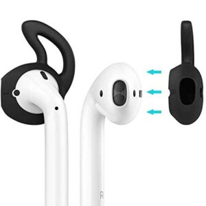 OneCut 5 Pairs Silicone Ear Tips Compatible for AirPods 1&2,Silicone Soft Anti-Slip Sport Earbud Tips, Anti-Drop Ear Hook Gel Headphones Earphones Protective Accessories Tips (Clear)