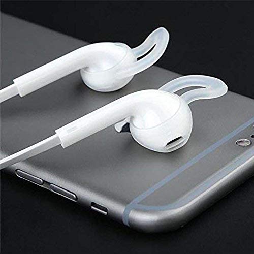 OneCut 5 Pairs Silicone Ear Tips Compatible for AirPods 1&2,Silicone Soft Anti-Slip Sport Earbud Tips, Anti-Drop Ear Hook Gel Headphones Earphones Protective Accessories Tips (Clear)