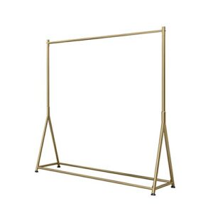 floorstanding simple garment rail,iron modern clothes rail,multi-functional durable, wear/golden / 120×150×40cm