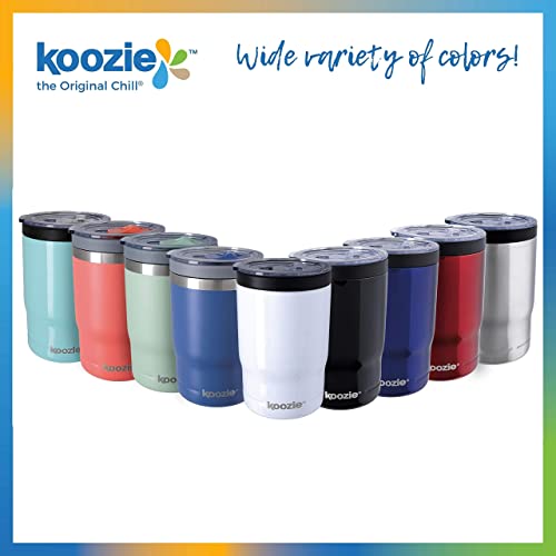 KOOZIE Stainless Steel Triple 3-in-1 Can Cooler, Bottle or Tumbler with Lid for 12 oz Standard Cans | Double Wall Vacuum Insulated for Hot and Cold Drinks (Mint)