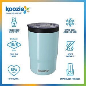 KOOZIE Stainless Steel Triple 3-in-1 Can Cooler, Bottle or Tumbler with Lid for 12 oz Standard Cans | Double Wall Vacuum Insulated for Hot and Cold Drinks (Mint)