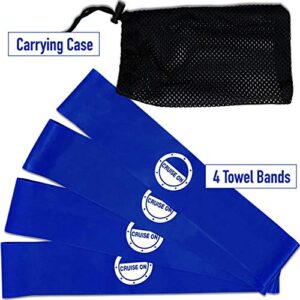 Towel Bands (4 Pack) - The Better Towel Chair Clips Option for Beach, Pool & Cruise Chairs