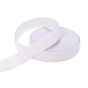 Elastic Bands for Sewing White 1 Inch 12 Yard High Elasticity Knit Spool Sewing Band for Waistbands Pants Clothes and Crafts DIY, Airisoer