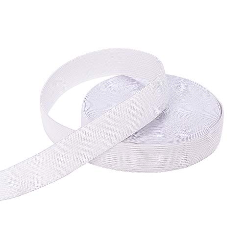 Elastic Bands for Sewing White 1 Inch 12 Yard High Elasticity Knit Spool Sewing Band for Waistbands Pants Clothes and Crafts DIY, Airisoer