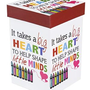 Cypress Home It Takes A Big Heart To Help Shape Little Minds 17 OZ DoubleWall Insulated Travel Mug Teacher Appreciation Gift 3.5 x 5.25 x 7 inches