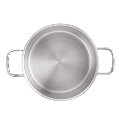 AmazonCommercial 12 Qt. Stainless Steel Aluminum-Clad Stock Pot with Cover