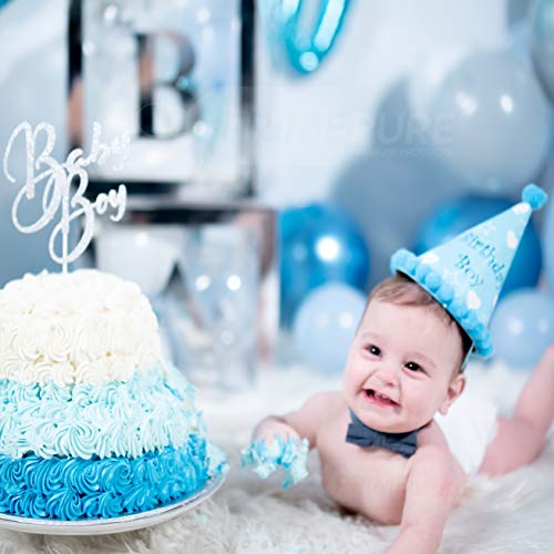 Baby Shower Decorations Boy | 129 Piece Kit with Birthday Balloons | Blue Balloon Arch| Navy Blue Balloons| Baby Blue Balloons| Blue Balloon Garland | Baby Boy Baby Shower Decorations | Its a boy