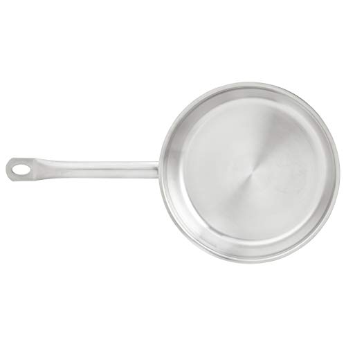 AmazonCommercial 3-Piece Stainless Steel Aluminum-Clad Fry Pan Set with 8", 9 1/2", and 12" Pan