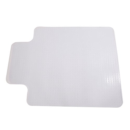 PVC Protective Mat for Floor Chair Transparent Home Office Carpet Desk Chair Protector with Lip for Standard Low and Medium Pile Carpets(48" x 36" x 0.08")