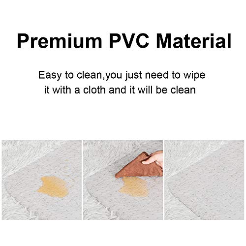 PVC Protective Mat for Floor Chair Transparent Home Office Carpet Desk Chair Protector with Lip for Standard Low and Medium Pile Carpets(48" x 36" x 0.08")