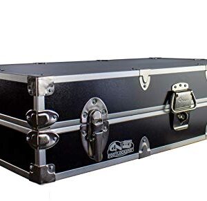 C&N Footlockers College Dorm Room Under Bed - The Slim Lockable Trunk - 32 x 18 x 8.25 Inches