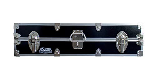 C&N Footlockers College Dorm Room Under Bed - The Slim Lockable Trunk - 32 x 18 x 8.25 Inches