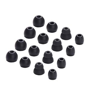 replacement silicone eartips earbuds buds set for powerbeats pro wireless earphone headphones,8 pairs (blcak)