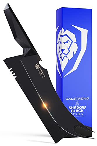 DALSTRONG BBQ Pitmaster & Meat Knife - 9 inch - Shadow Black Series - Black Titanium Nitride Coated - High Carbon - 7CR17MOV-X Vacuum Treated Steel - Razor Sharp Kitchen Knife - Sheath - NSF Certified