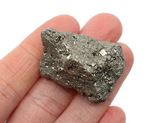 Raw Pyrite, Mineral Specimen - Approx. 1" - Geologist Selected & Hand Processed - Great for Science Classrooms - Eisco Labs