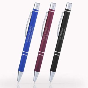 Custom Laser-Engraved Metal Ballpoint Gel Ink Pens - Free Personalization - Great for Birthdays, Anniversaries, Graduations, Holidays, and Thank You Gifts