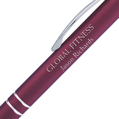 Custom Laser-Engraved Metal Ballpoint Gel Ink Pens - Free Personalization - Great for Birthdays, Anniversaries, Graduations, Holidays, and Thank You Gifts