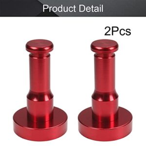 MroMax 2.16 Inch Wall Mount Robe Hooks, Aluminum Alloy Coat Hook Towel Wall Hanger Clothes Coat Hook Holder for Bathroom Bedroom Kitchen Red 2Pcs