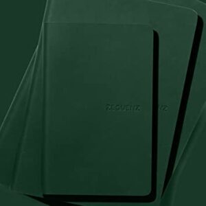 Zequenz Classic 360 The Color Series, Size: Large, Color: Emerald, Paper: Dot, Soft cover Notebook, Soft Bound Journal, 5.83"W x 8.19" H x .47", 100 sheets/200 pages, Dot Matrix Pattern Premium Paper