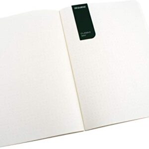 Zequenz Classic 360 The Color Series, Size: Large, Color: Emerald, Paper: Dot, Soft cover Notebook, Soft Bound Journal, 5.83"W x 8.19" H x .47", 100 sheets/200 pages, Dot Matrix Pattern Premium Paper