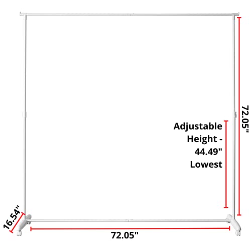 Don't Look at Me - Privacy Room Divider - Basics Extendable - White Frame with Black Fabric