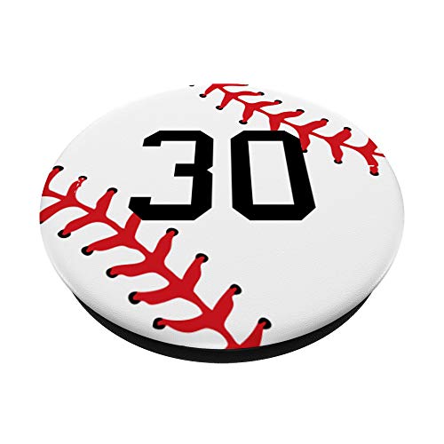 Baseball Jersey Uniform Number 30 Player Sports Team Gift PopSockets Swappable PopGrip