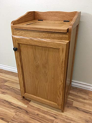 Trash Canister/Hamper in Oak (Light)