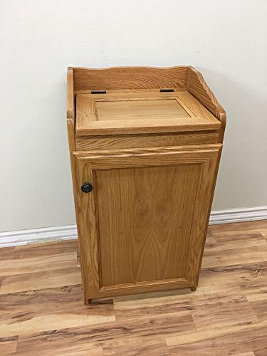 Trash Canister/Hamper in Oak (Light)