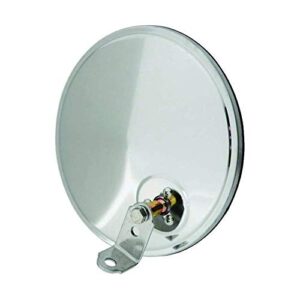 fortpro 8 1/2" convex mirror stainless steel with offset stud mount | f245670