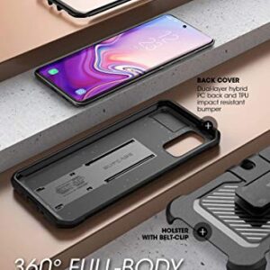 SUPCASE UB Pro Series Designed for Samsung Galaxy S20 Plus 5G Case, Built-in Screen Protector with Full-Body Rugged Holster & Kickstand for Galaxy S20 Plus (2020 Release) (Black)