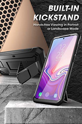 SUPCASE UB Pro Series Designed for Samsung Galaxy S20 Plus 5G Case, Built-in Screen Protector with Full-Body Rugged Holster & Kickstand for Galaxy S20 Plus (2020 Release) (Black)