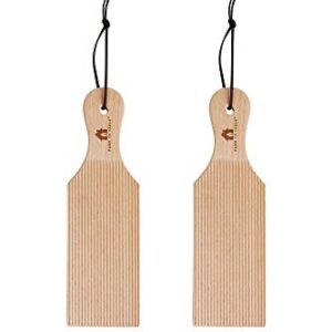 Farm to Table Natural Wood Butter Paddles, Set of 2, Beechwood