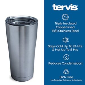 Tervis Etta Vee - Ikat Stainless Steel Insulated Tumbler with Clear and Black Hammer Lid, 20oz, Silver