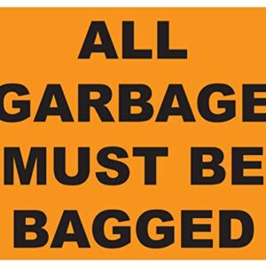 All Garbage Must Be Bagged Stickers for Trash Cans, Garbage Bins (25)