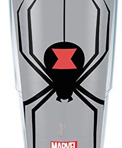 Tervis Marvel - Black Widow Made in USA Double Walled Insulated Tumbler Travel Cup Keeps Drinks Cold & Hot, 24oz, Clear