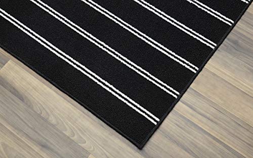 Garland Rug Avery Area Rug, 2-Feet by 5-Feet, Black