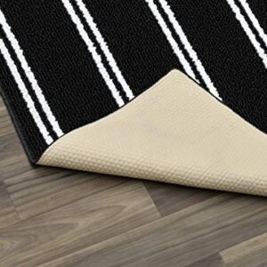 Garland Rug Avery Area Rug, 2-Feet by 5-Feet, Black