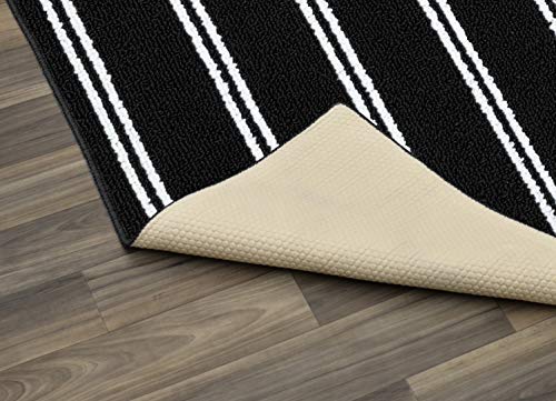 Garland Rug Avery Area Rug, 2-Feet by 5-Feet, Black