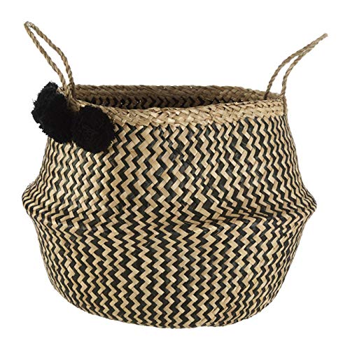 Premier Housewares Seagrass Storage Basket, Brown, 35 cm - Pom Pom