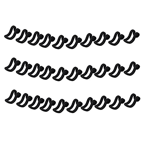 30pc Stable Hanger Connector Cascading Clothes Rack Hook Chest Space-Saving Attachment Huggable Style Hangers (Black)