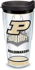 tervis made in usa double walled purdue university boilermakers insulated tumbler cup keeps drinks cold & hot, 24oz, tradition