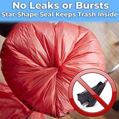 No Leak, Hospital Grade Biohazard Waste Bags 150 Pk. 10 Gallon, 24" Red Trash Liner With Hazard Symbol For Infectious Waste Disposal. Best Small Lab Can Liners for Labeling Biohazardous Trash Safely