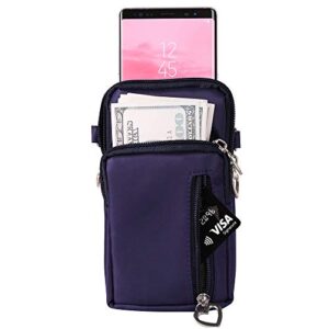 Women Roomy Pouch Small Crossbody Phone Bag Wrist Purse for Samsung Galaxy S22 Ultra S21 Ultra S22+ S20+ 5G S20 Ultra A02 A03s A03 A13 A53s A53 Moto G Stylus G Power BLU F91 G91 Max (Blue)