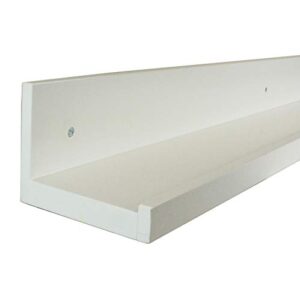 InPlace 72" W x 4.5" D x 3.5" H White Picture Ledge Shelf 9602058E