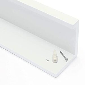 InPlace 72" W x 4.5" D x 3.5" H White Picture Ledge Shelf 9602058E