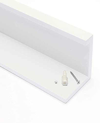 InPlace 72" W x 4.5" D x 3.5" H White Picture Ledge Shelf 9602058E